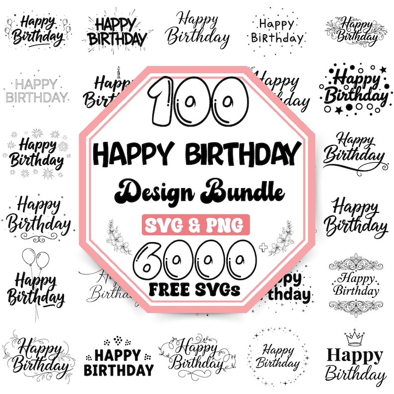 Happy Birthday Svg Bundle |birthday Quote Svg |birthday Wishes Svg ...