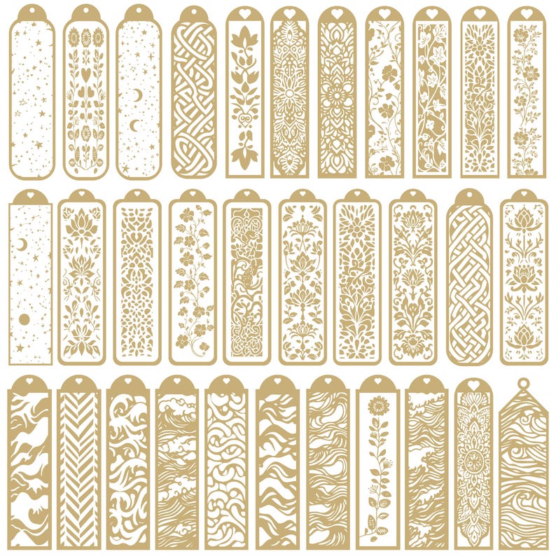 Laser Cut Bookmark SVG Designs Bundle (digital Download) - Etsy