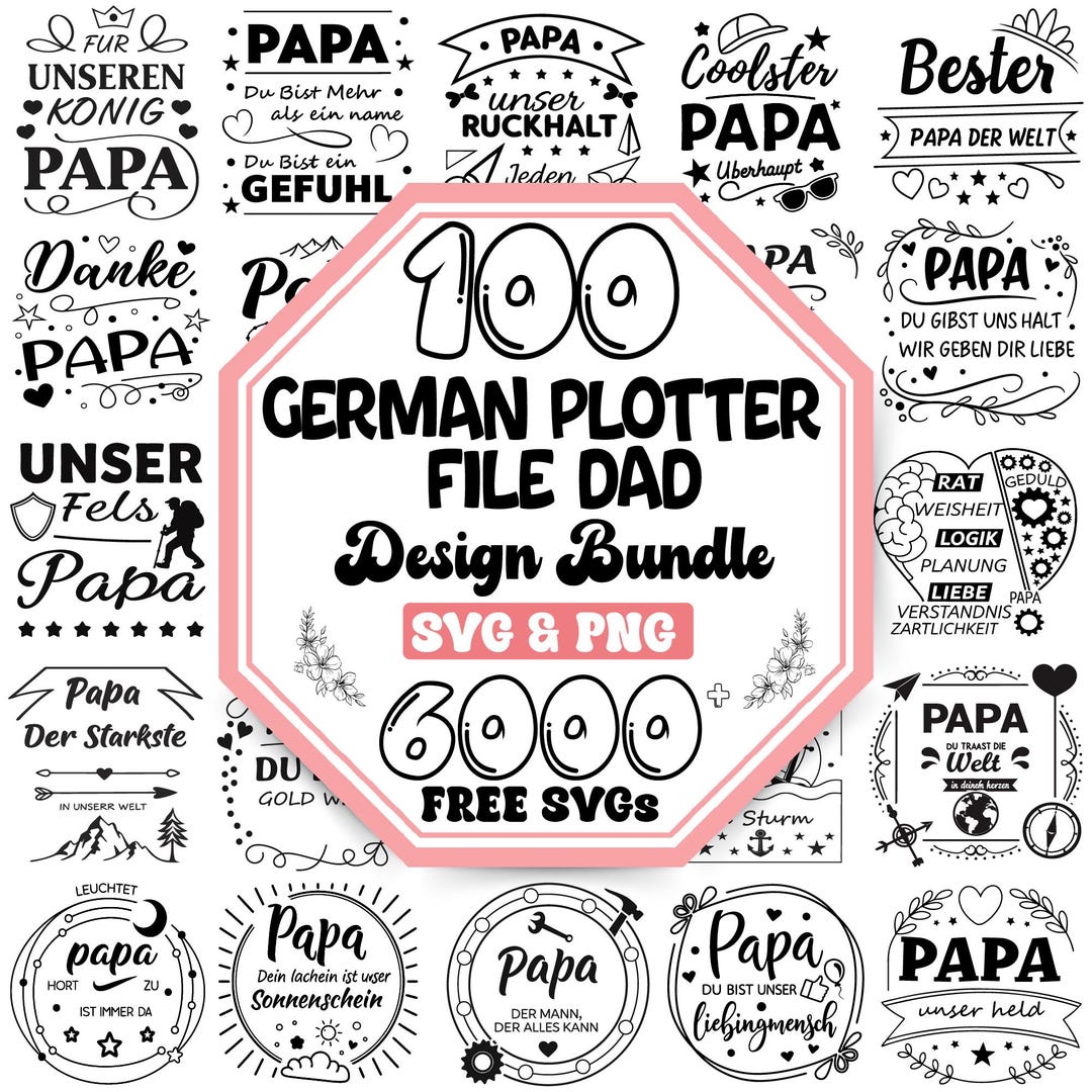 German Dad SVG Bundle: Father's Day Sayings, Quotes (digital Download ...