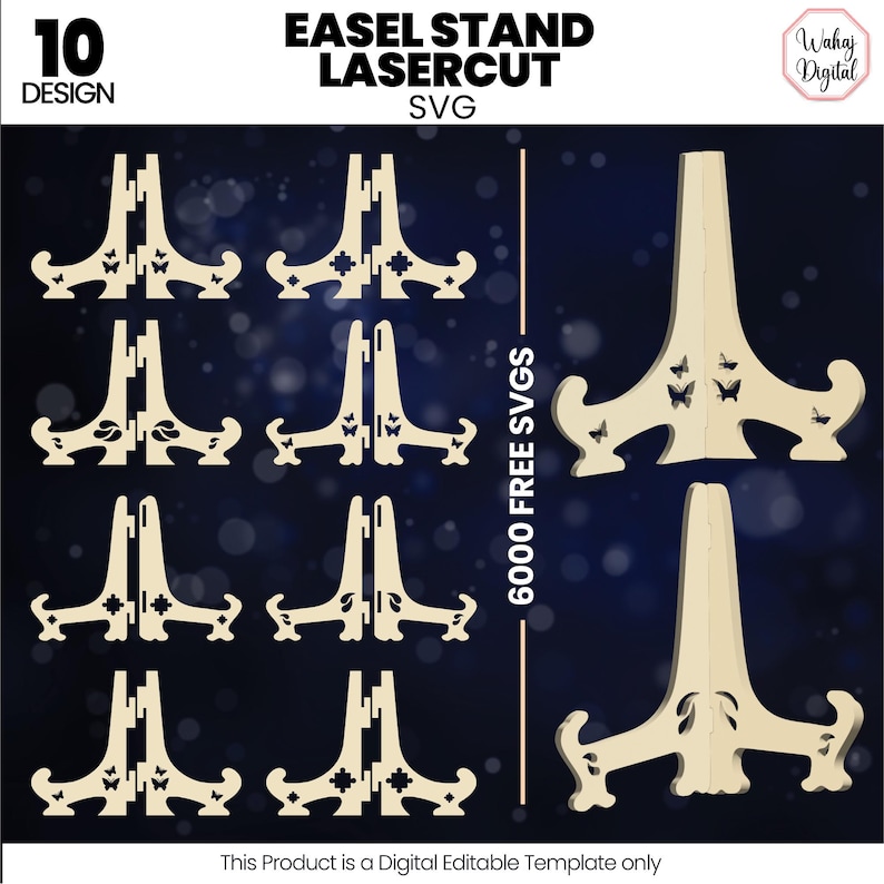 Easel Stand SVG Bundle: Laser Cut Frame Holder (digital Download) - Etsy