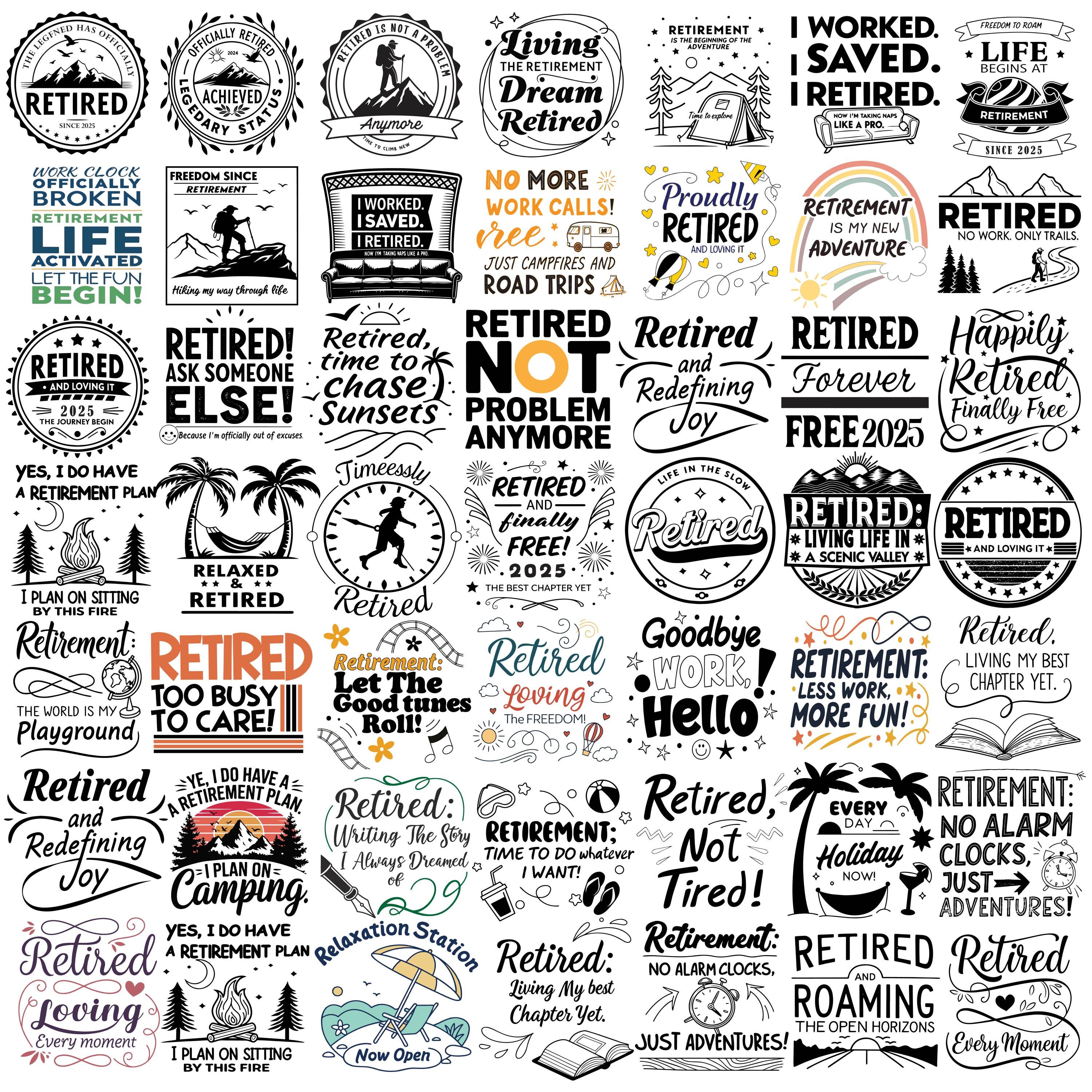 Retirement SVG Bundle: 350+ Designs (digital Download) - Etsy