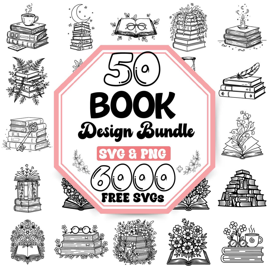 Book Lover Svg Bundle |book Quotes Svg |vintage Books Svg |library ...