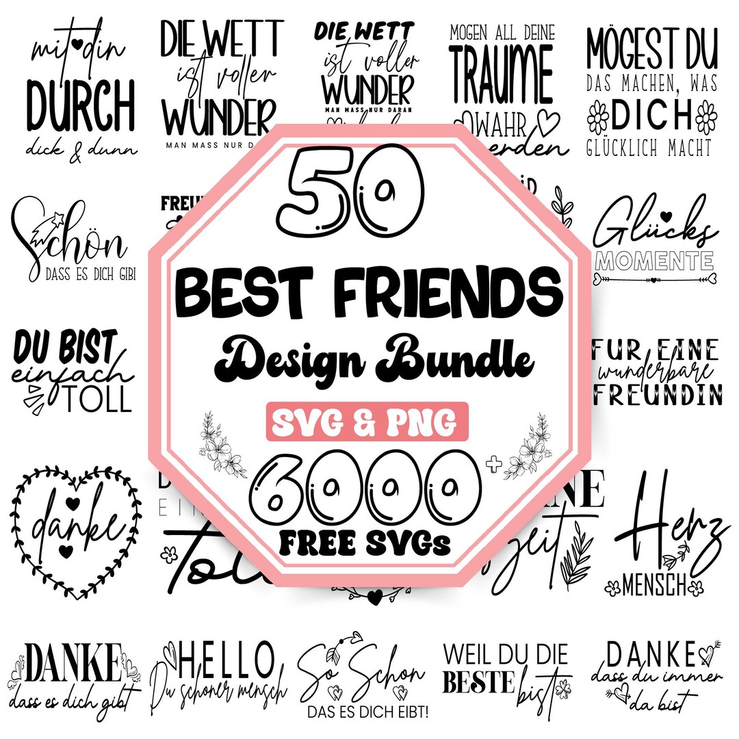 Best Friends Svg Bundle |german Sayings Svg |friendship Quotes Svg ...