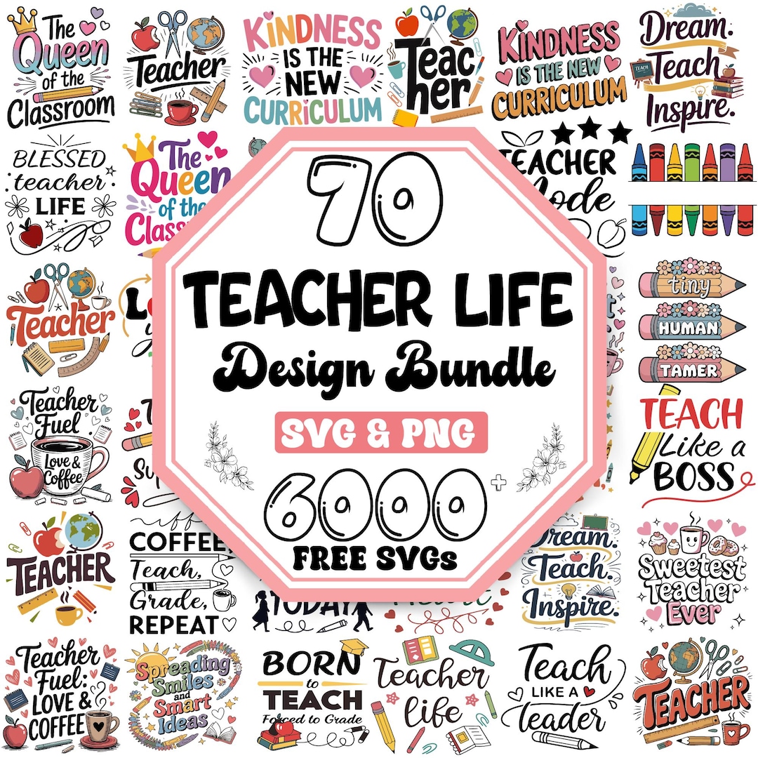Teacher Life SVG Bundle: School Designs (digital Download) - Etsy