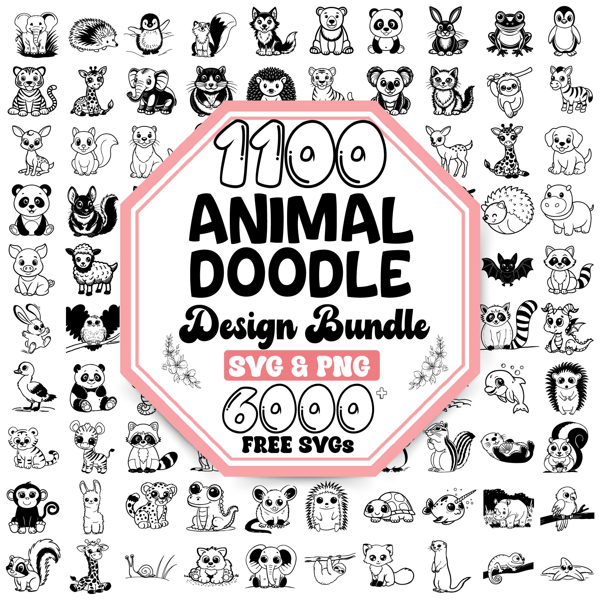 Animal Doodle SVG Bundle: Wildlife & Farm Designs (digital Download) - Etsy