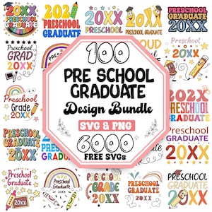 Preschool Graduate SVG Bundle: Kids Grad Celebration Designs (digital ...