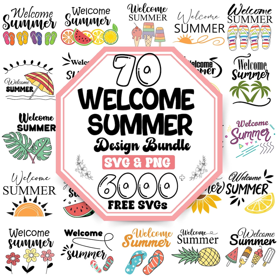 Welcome Summer SVG Bundle | Beach Vibes, Vacation (digital Download) - Etsy