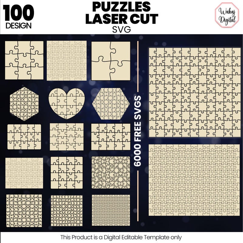 Interlocking Puzzle Pieces Svg - Etsy