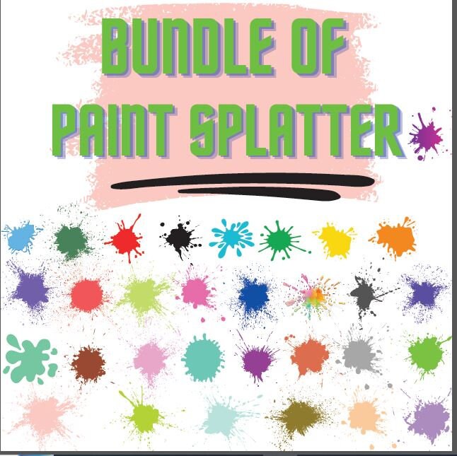 Paint Splatter Digital Print Paint Splatter Digital Design Paint ...