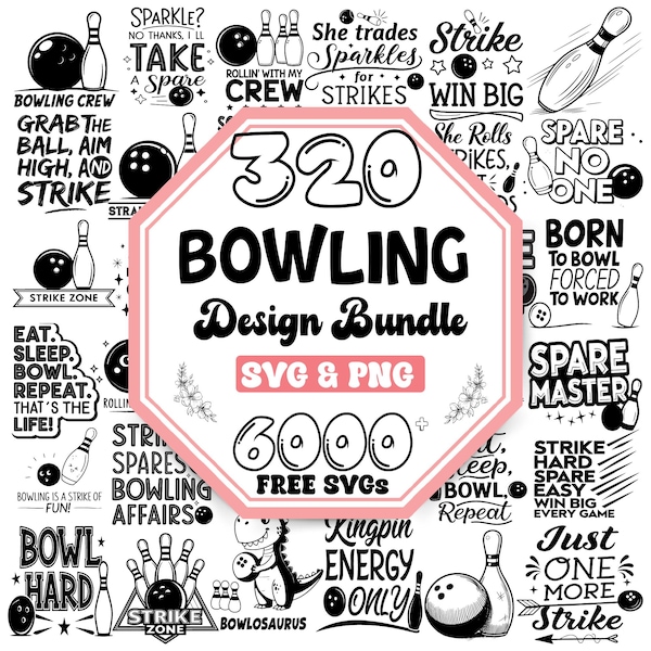 Bowling Svg - Etsy