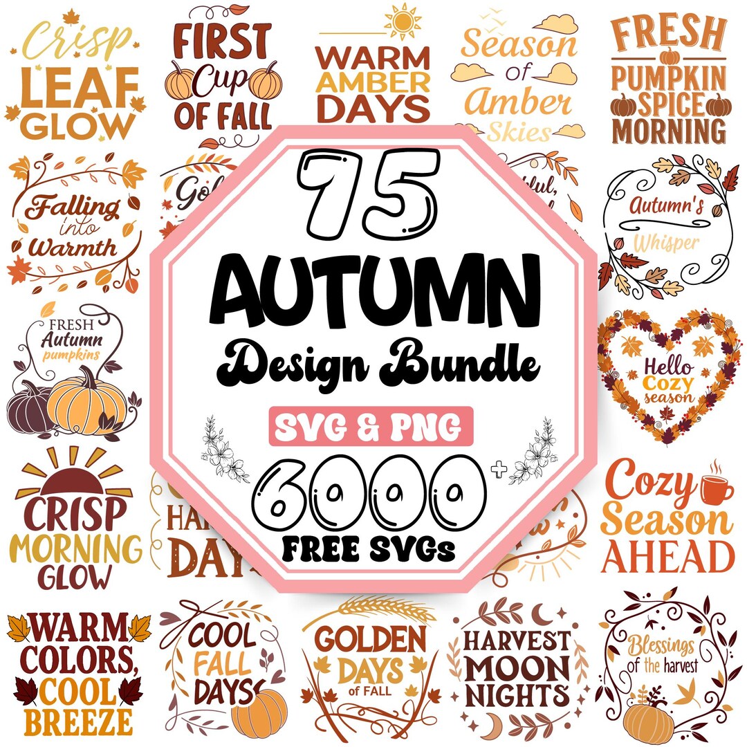 Autumn SVG Bundle | Thanksgiving, Halloween, Fall Quotes (digital ...