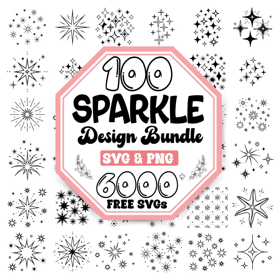 Sparkle Svg Bundle | Night Sky Stars Svg | Shooting Star Svg | Stars Silhouette Svg | Glitter ...