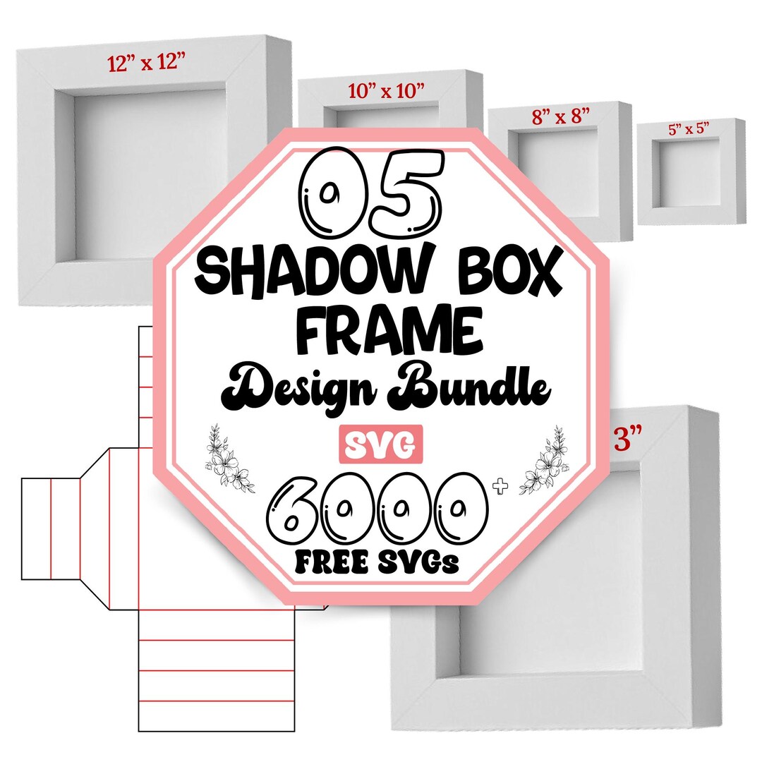 Shadow Box Frame SVG Bundle: 3D Decorative Art (digital Download) - Etsy