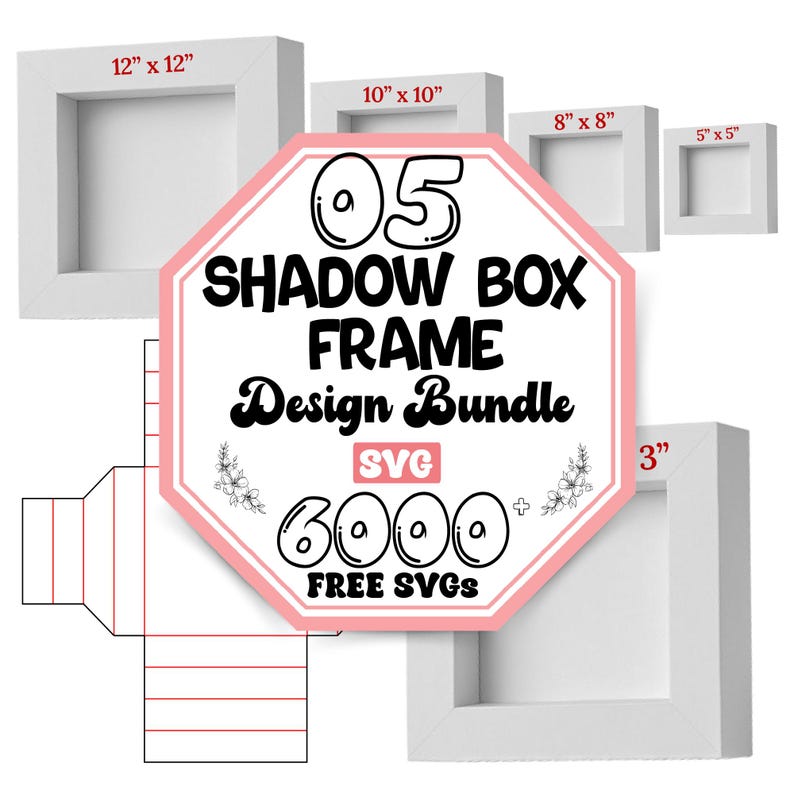 Shadow Box Frame SVG Bundle: 3D Decorative Art (digital Download) - Etsy