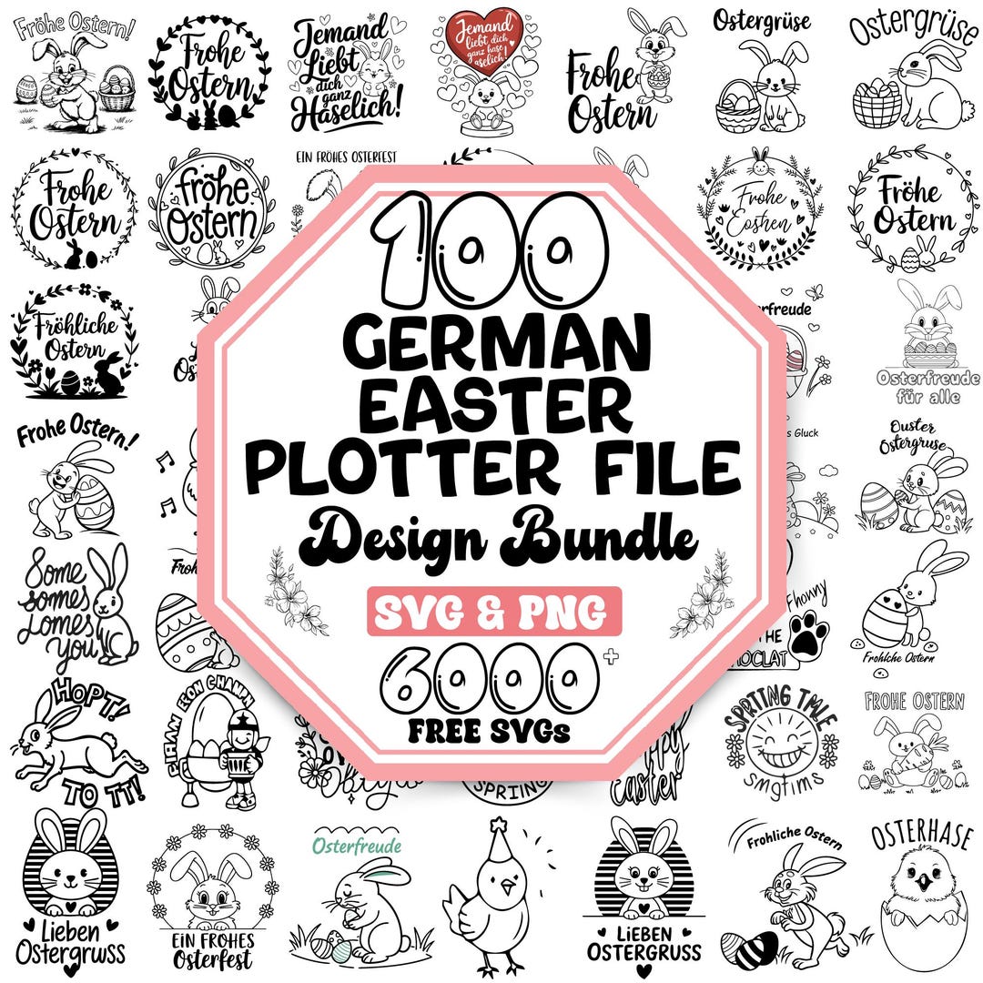 German Easter Plotter SVG BUNDLE |happy German Easter Svg |german ...