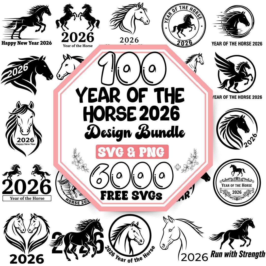 Year of the Horse 2026 Svg Bundle |new Year Svg |horse Svg |zodiac ...