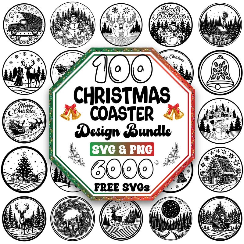 Christmas Coasters - Etsy UK