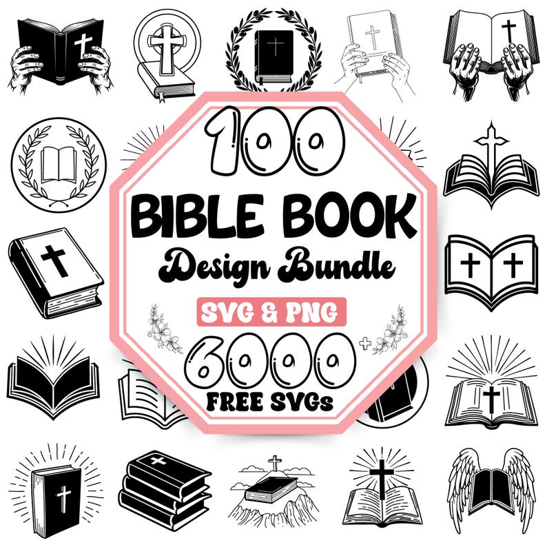 Bible Book Silhouette SVG Bundle | Christian Designs (digital Download ...