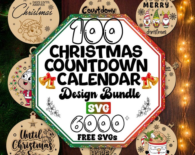Christmas Cartoon Countdown Svg, Christmas Countdown Svg, Countdown ...