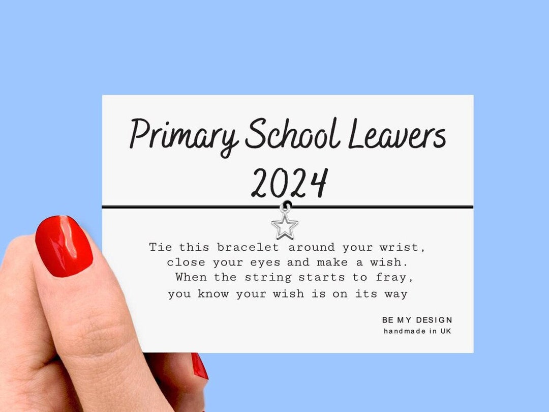 Primary School Leavers Gift, Wish Bracelet, Class of 2024, Gift for ...