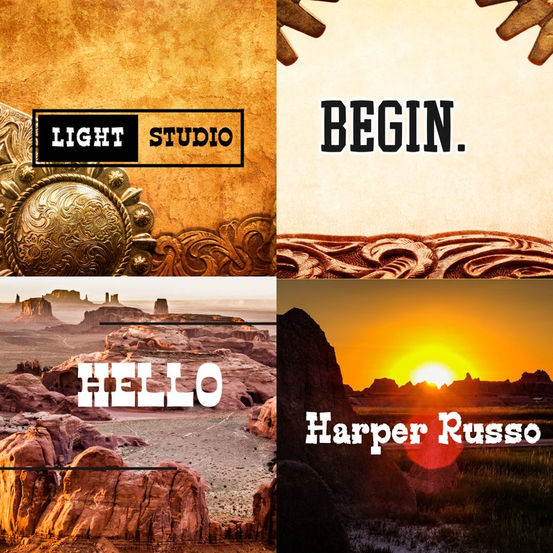 10 Western Font Bundle Canva Fonts, Circuit Fonts, Procreate Fonts ...
