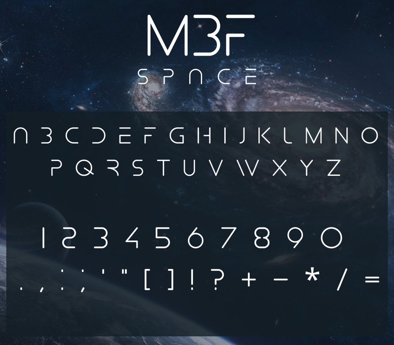 9 Space Fonts Bundle Canva Fonts, Cricut Fonts, Procreate Fonts ...