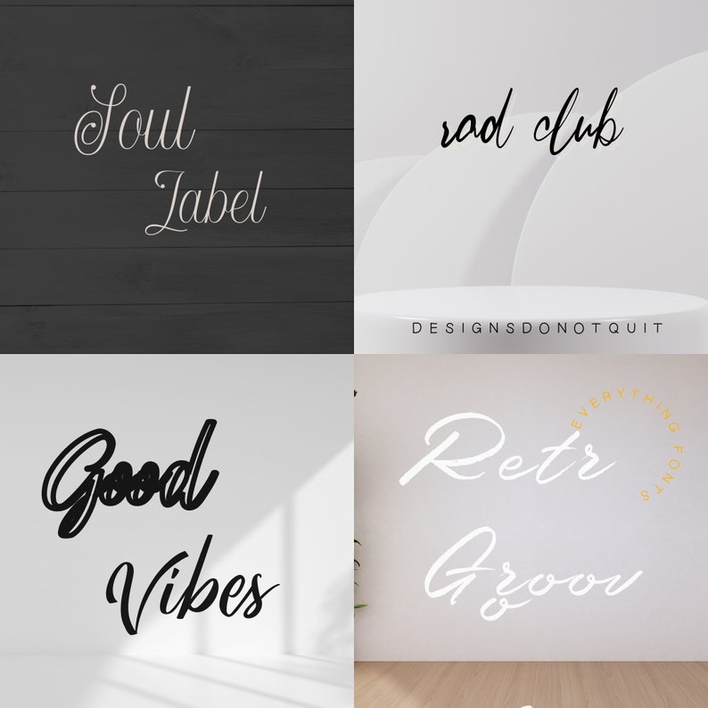 10 Script Font Bundle Canva Fonts, Circuit Fonts, Procreate Fonts ...
