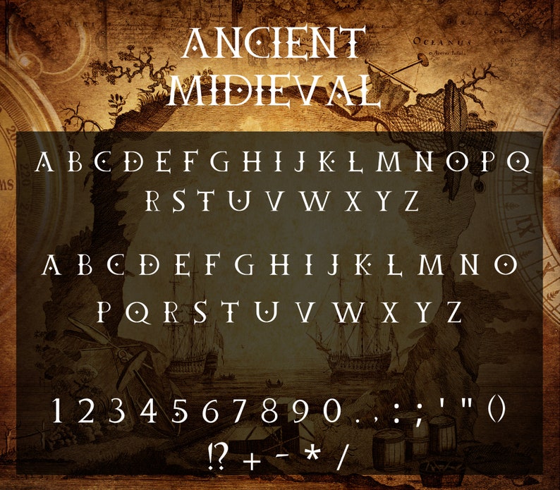 10 Historic Fonts Bundle Canva Fonts, Cricut Fonts, Procreate Fonts ...