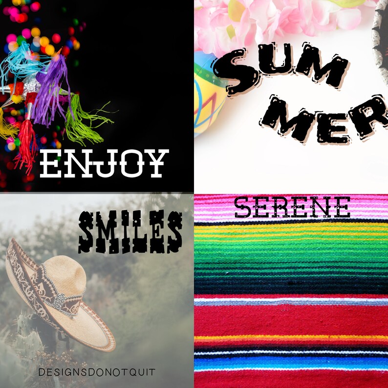 9 Mexican Font Bundle Canva Fonts, Circuit Fonts, Procreate Fonts ...