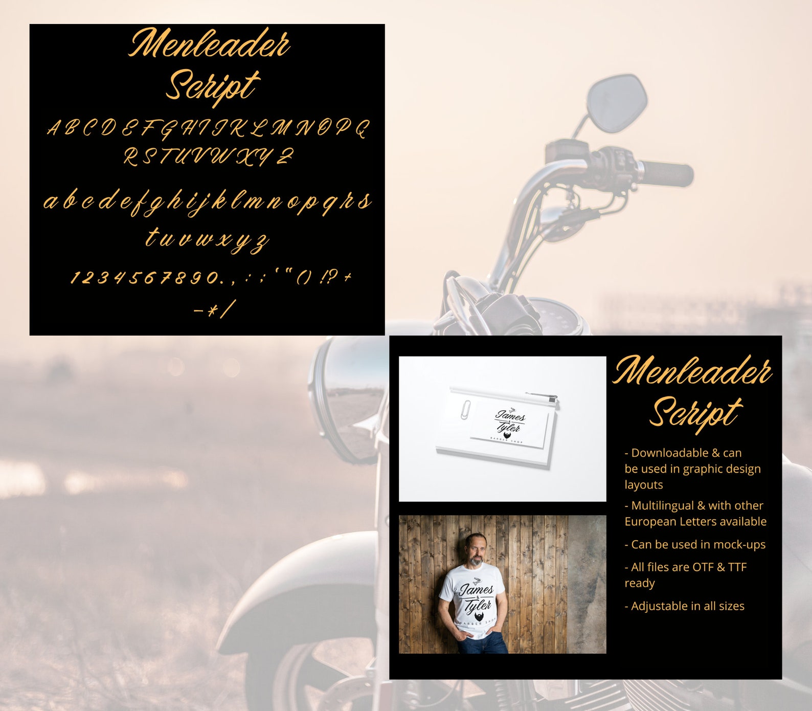 10 Biker Fonts Bundle Canva Fonts, Cricut Fonts, Procreate Fonts ...