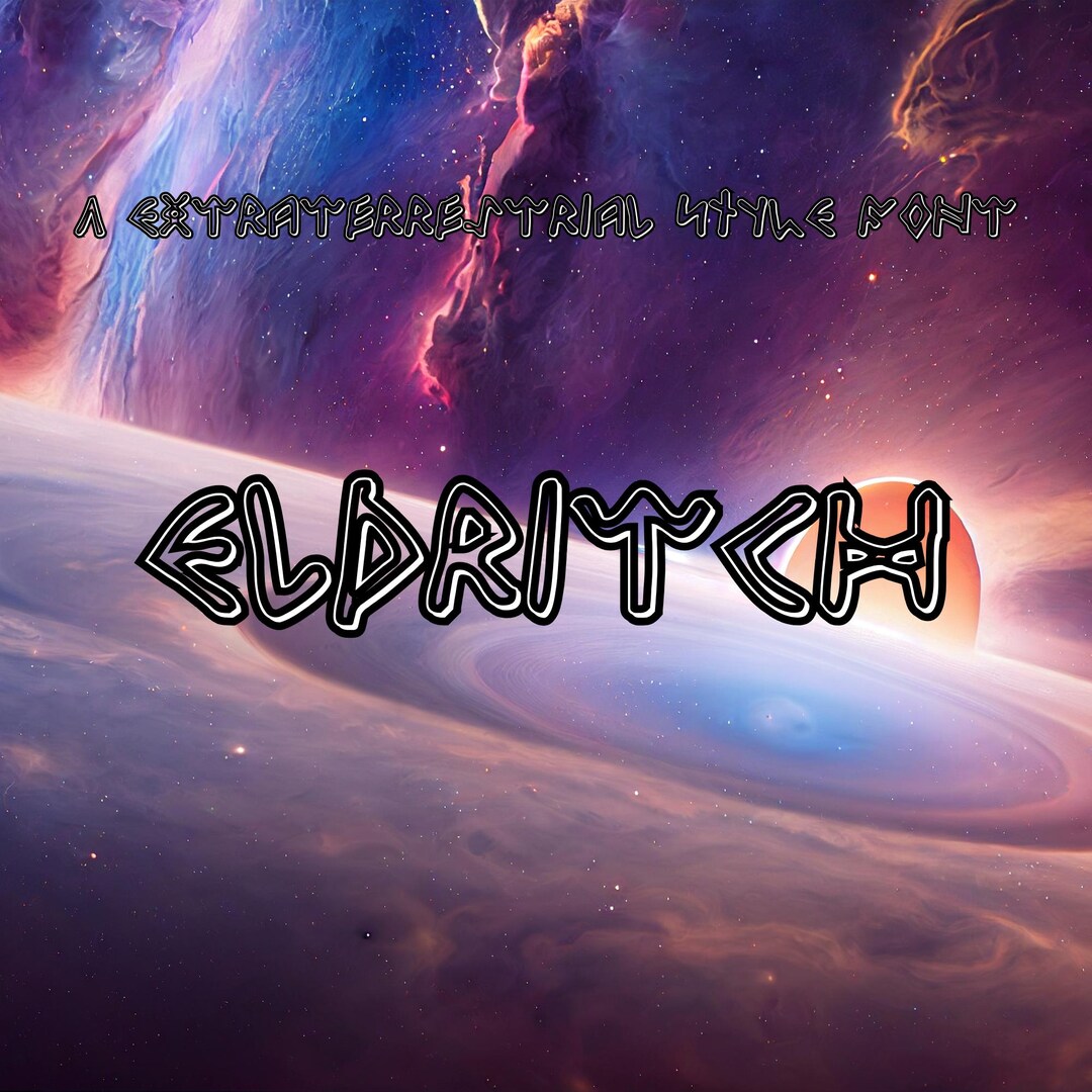 Eldritch Font, Futuristic Font, Canva Font, Cricut Font, Procreate Font ...