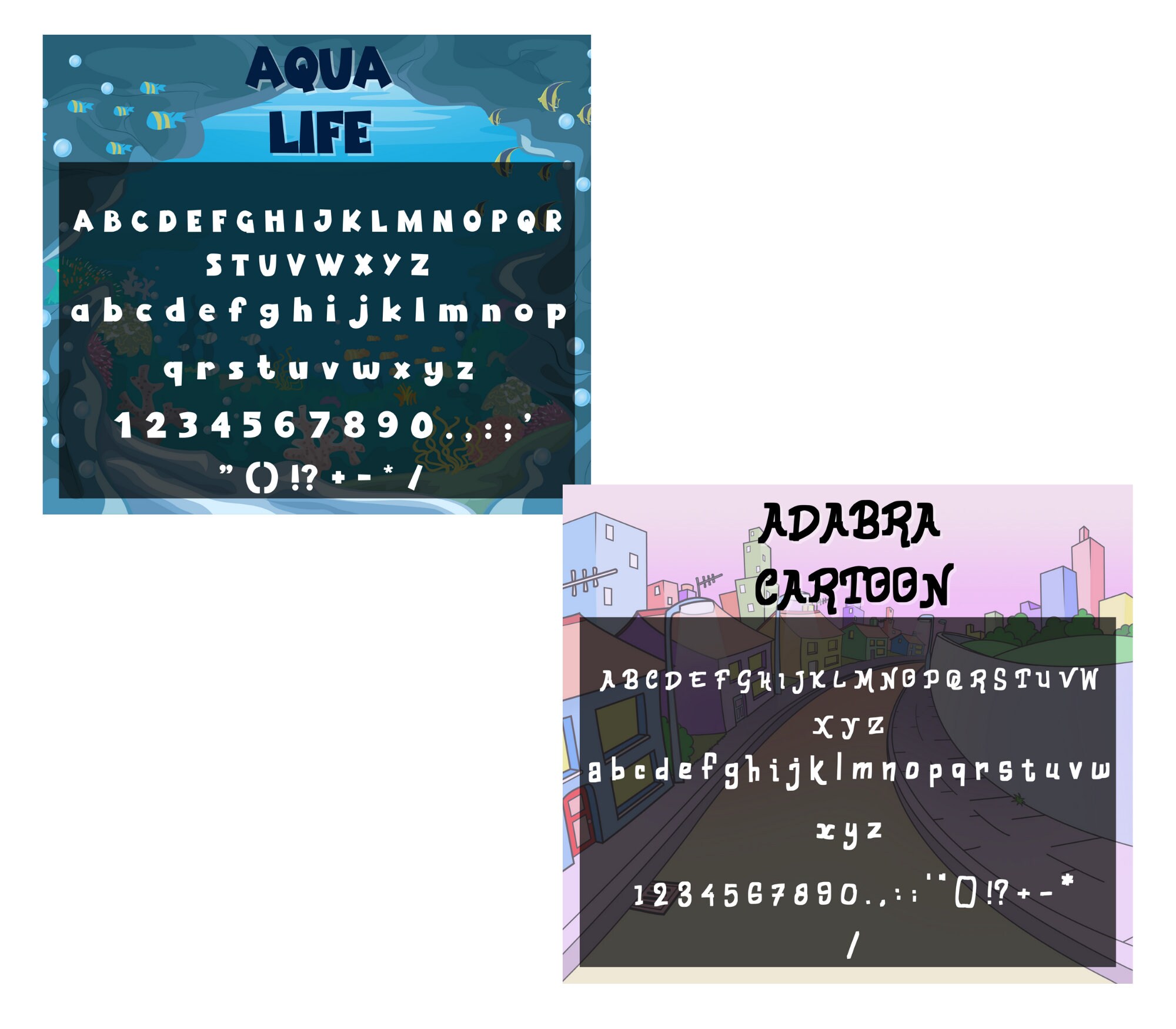 10 Cartoon Fonts Bundle Canva Fonts, Cricut Fonts, Procreate Fonts ...