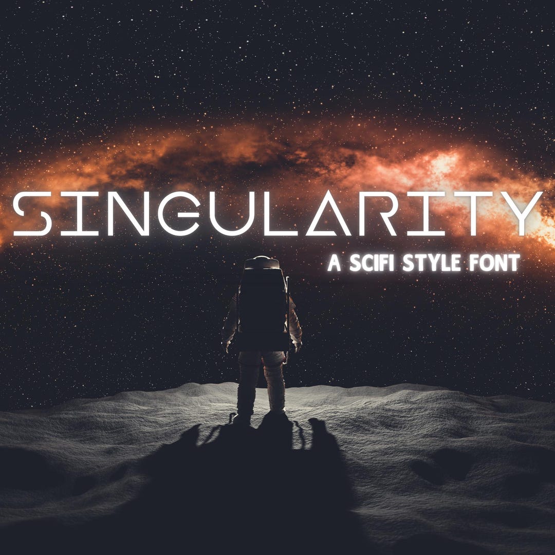 SINGULARITY Font, Space Font, Canva Font, Cricut Font, Procreate Font, Branding Font, Commercial ...
