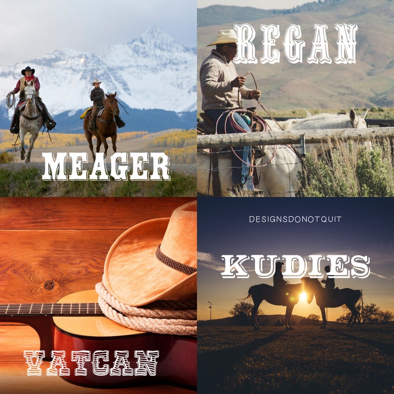 10 Western Font Bundle Canva Fonts, Circuit Fonts, Procreate Fonts ...