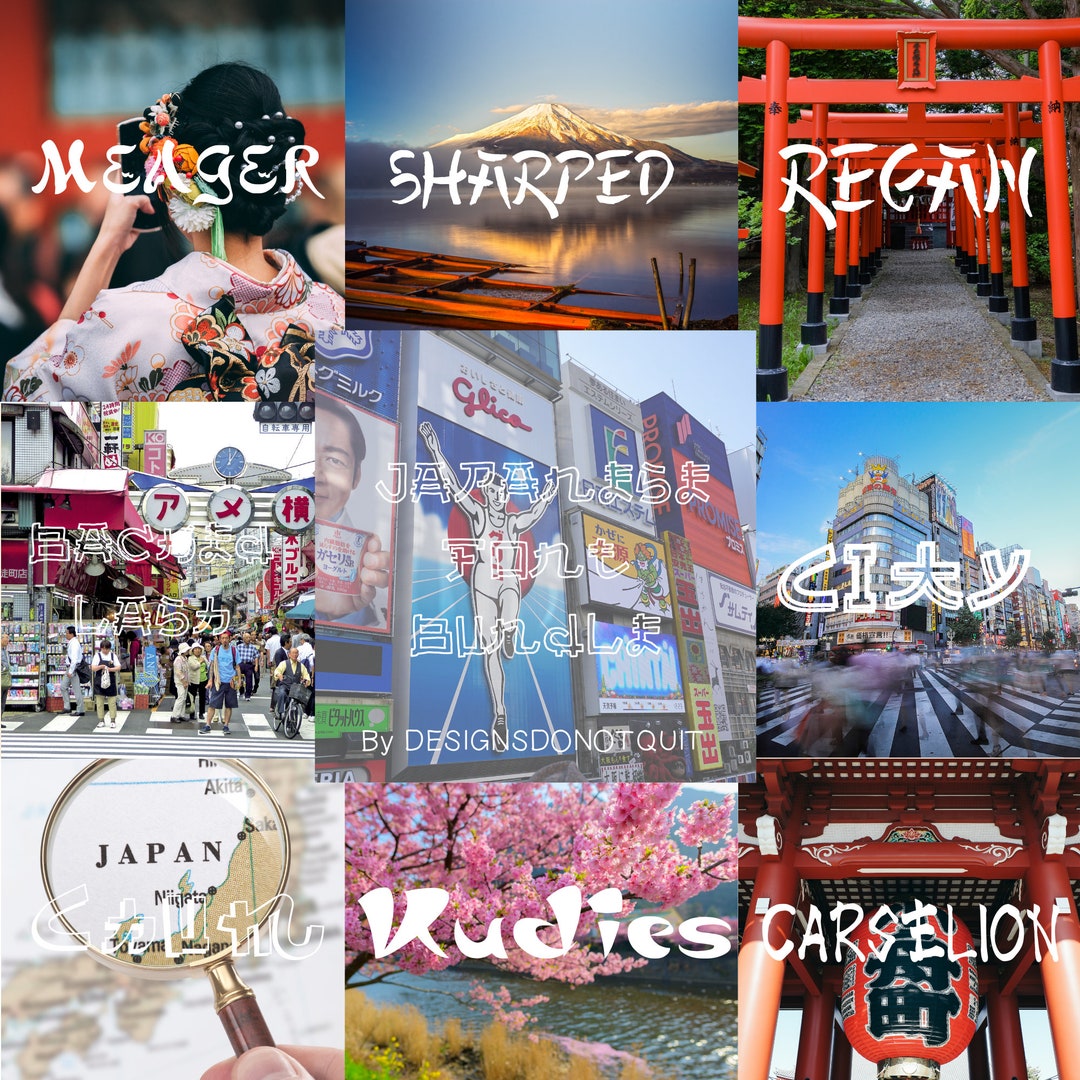 12 Japanese Fonts Bundle Canva Fonts, Cricut Fonts, Procreate Fonts ...