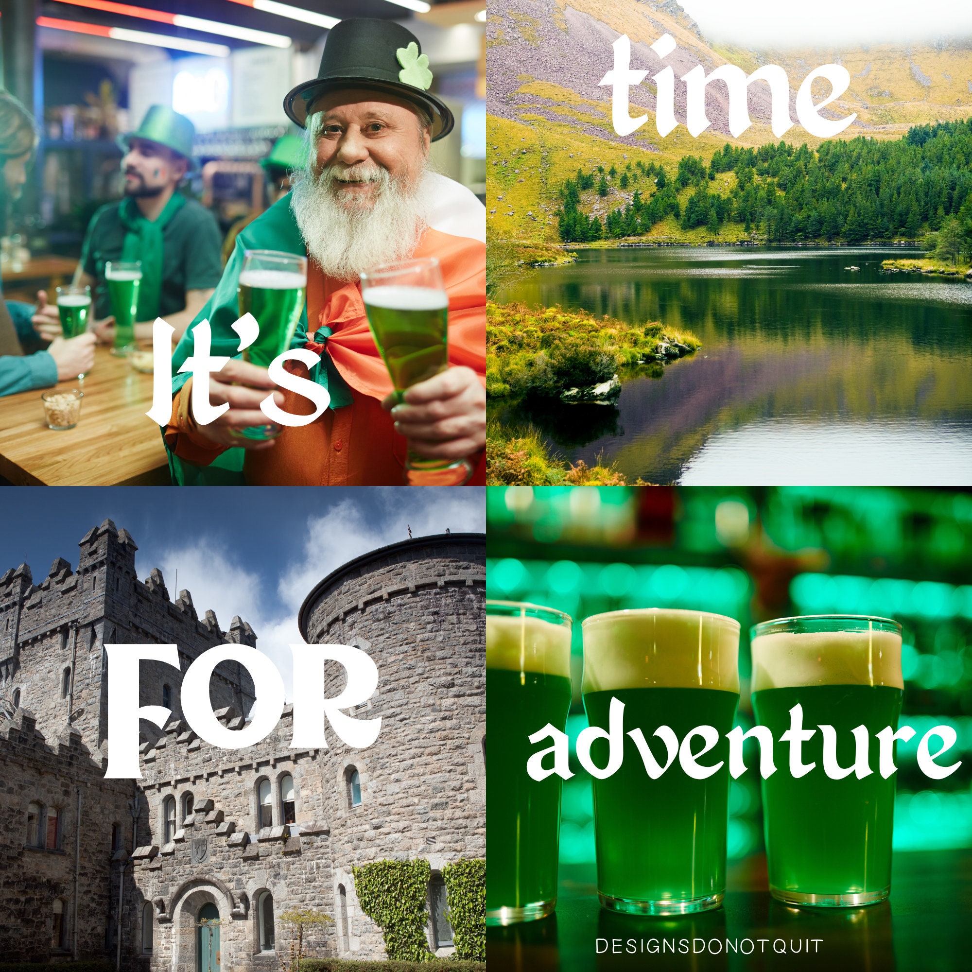 10 Irish Celtic Font Bundle Canva Fonts, Circuit Fonts, Procreate Fonts ...