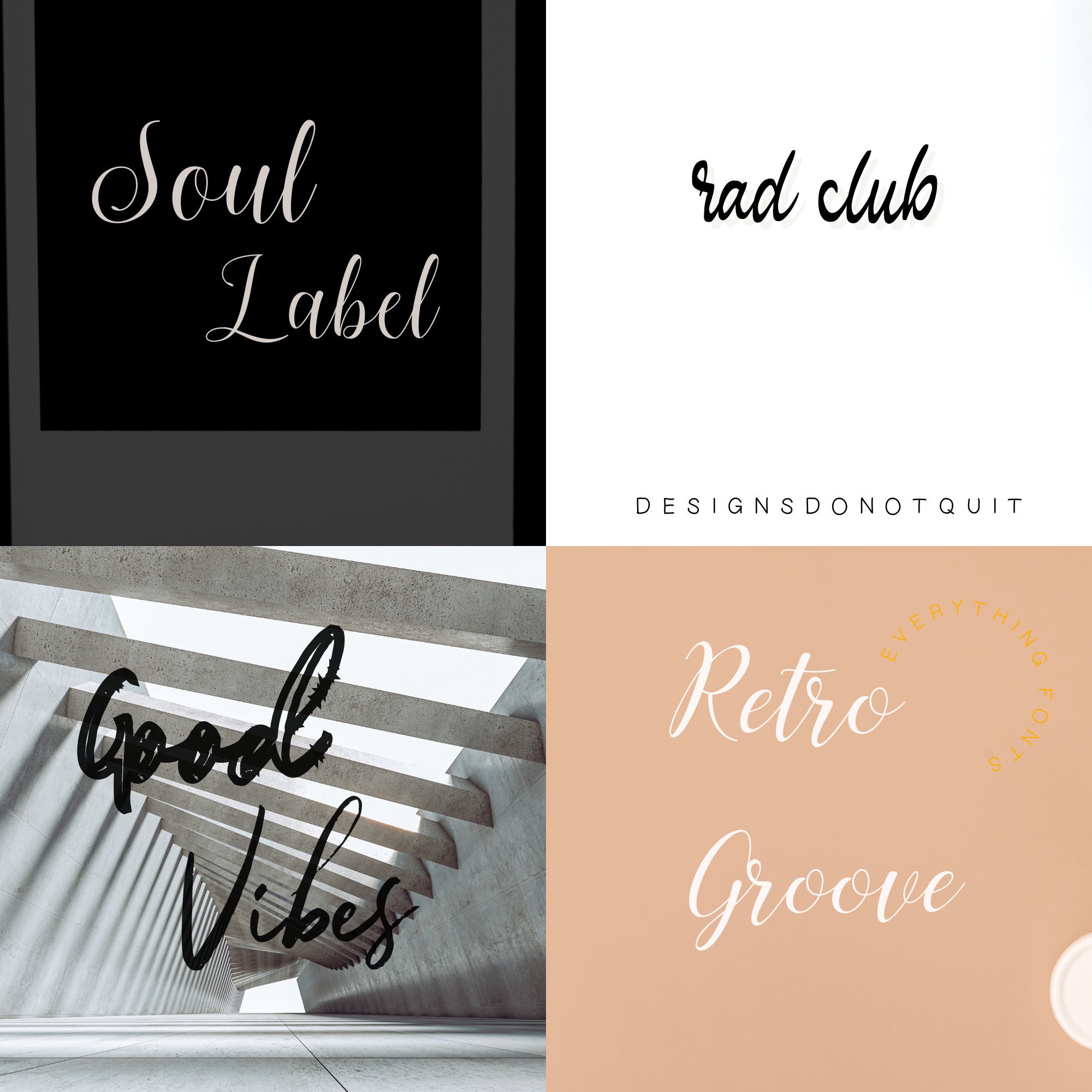 10 Script Font Bundle Canva Fonts, Circuit Fonts, Procreate Fonts ...