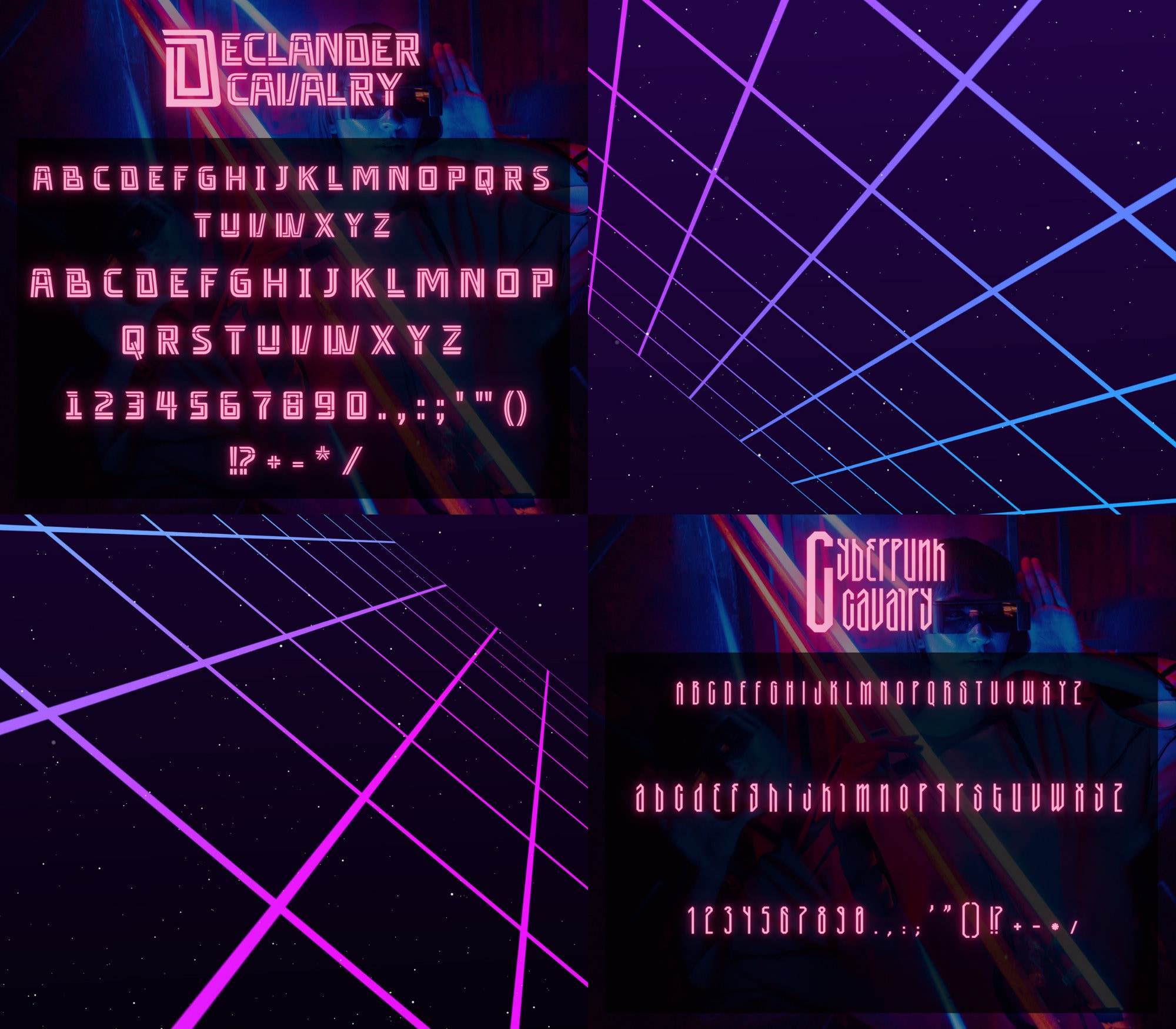 10 Cyberpunk Fonts Bundle Canva Fonts, Cricut Fonts, Procreate Fonts ...