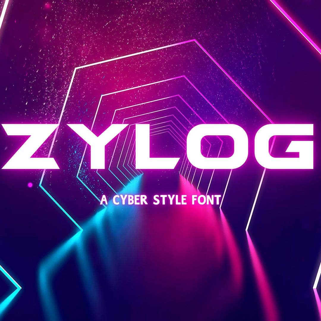 ZYLOG Font, Space Font, Canva Font, Cricut Font, Procreate Font ...