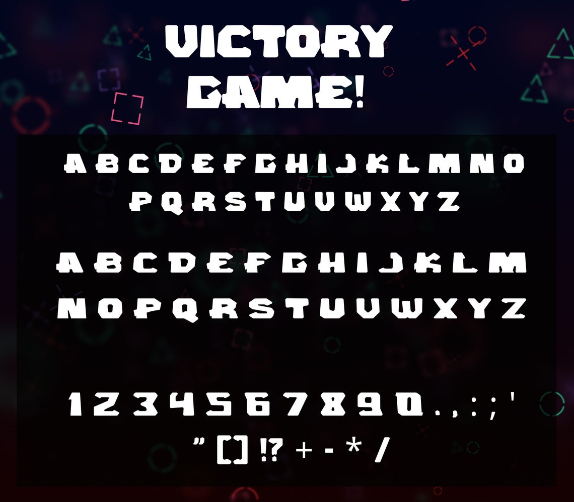 10 Gamer Fonts Bundle Canva Fonts Cricut Fonts Procreate - Etsy Hong Kong