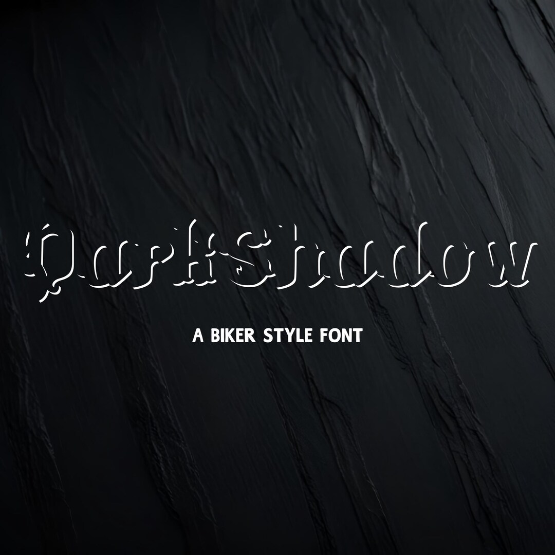 Darkshadow Biker Font, Canva Font, Cricut Font, Procreate Font ...
