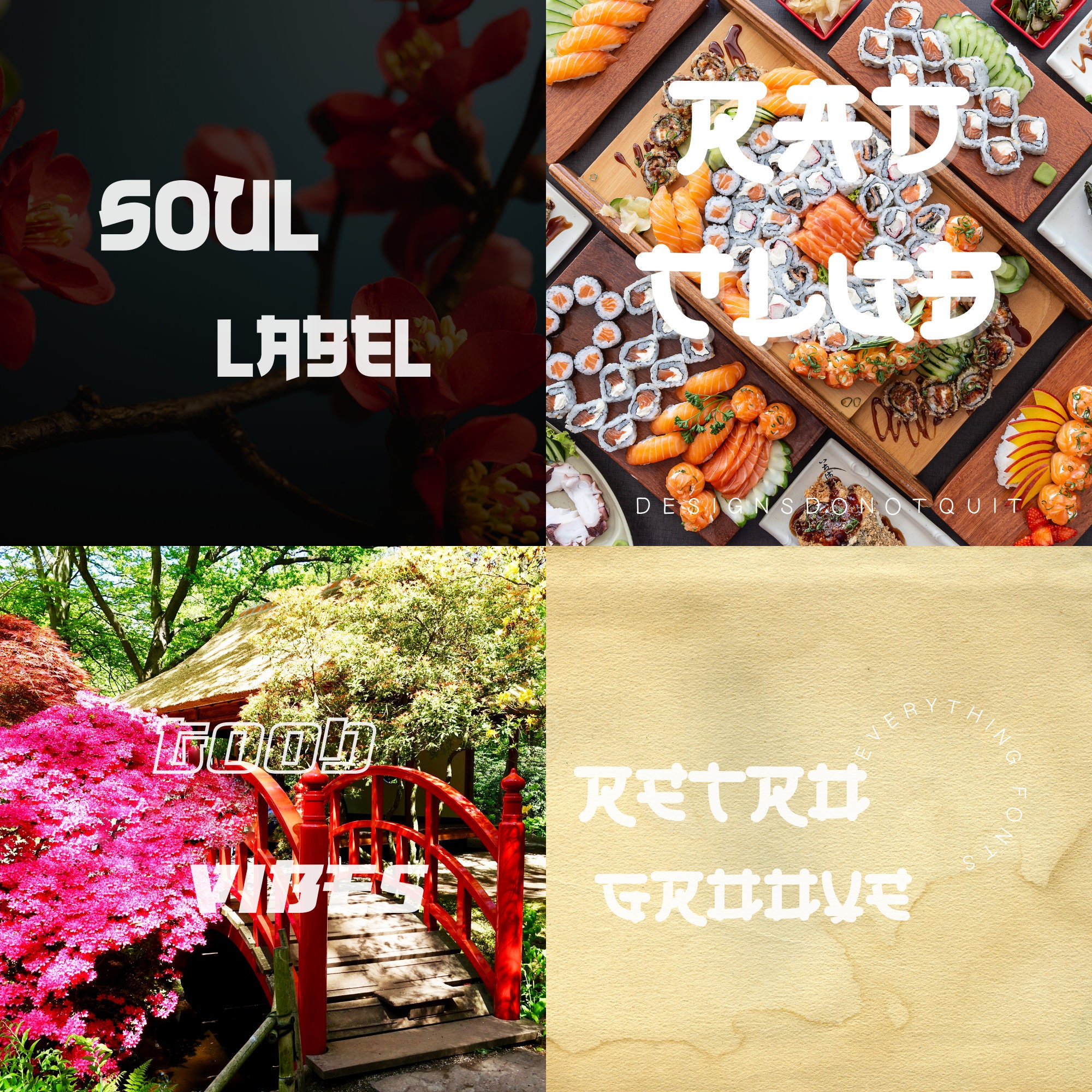 7 Japanese Fonts Bundle Canva Fonts, Cricut Fonts, Procreate Fonts ...