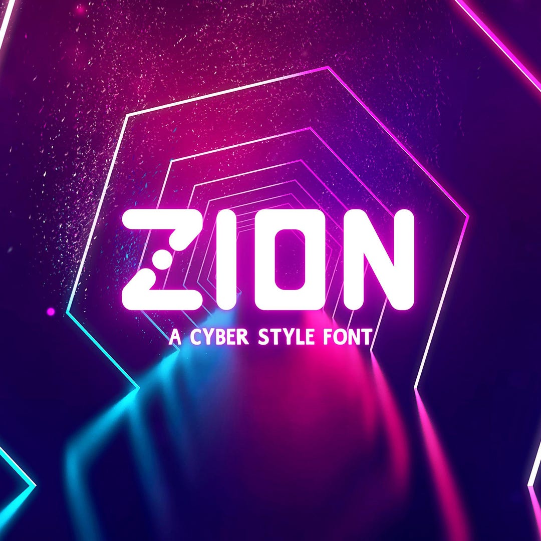 ZION Font, Space Font, Canva Font, Cricut Font, Procreate Font ...