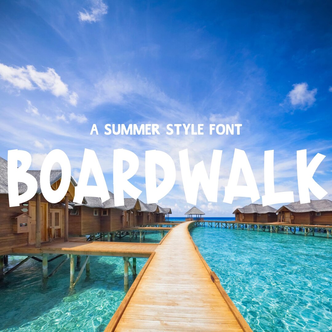 BOARDWALK Summer Style Font, Canva Fonts, Cricut Fonts, Procreate Fonts ...