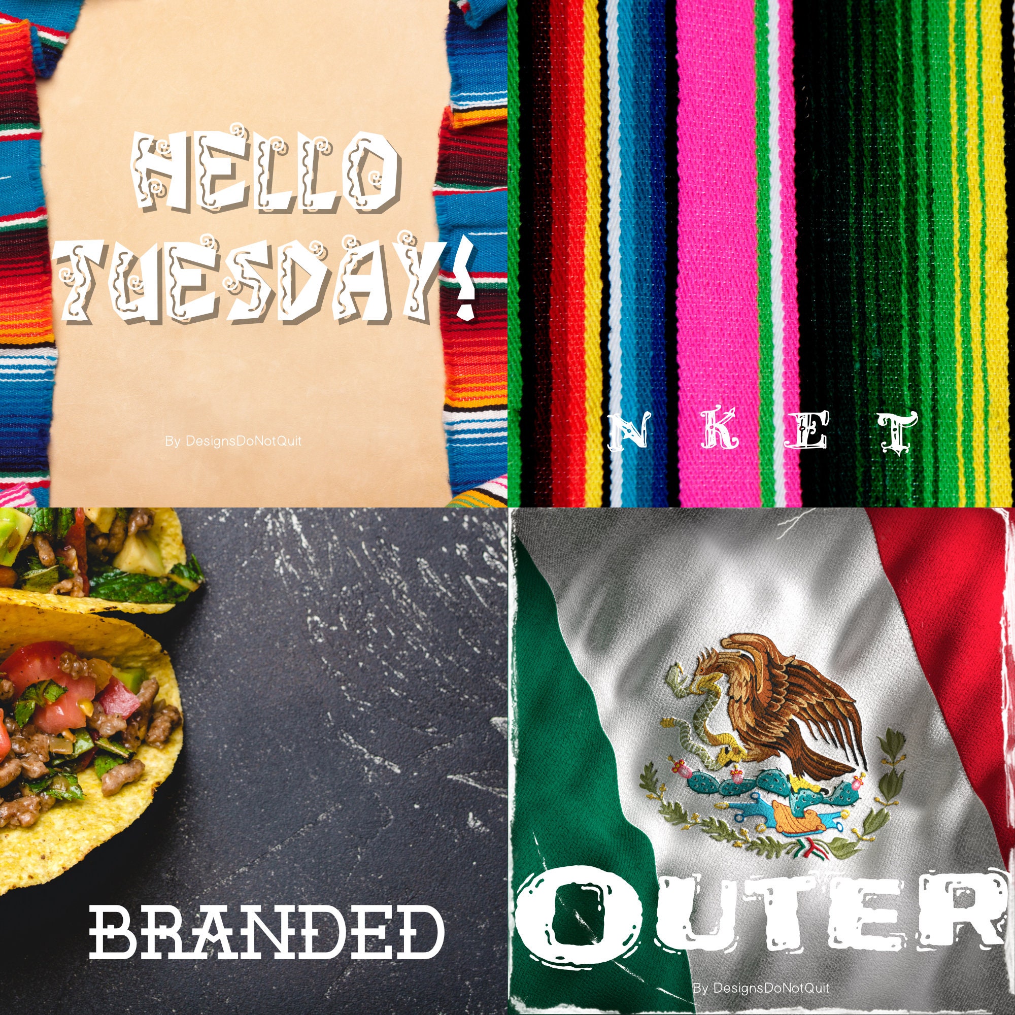 9 Mexican Font Bundle Canva Fonts, Circuit Fonts, Procreate Fonts ...