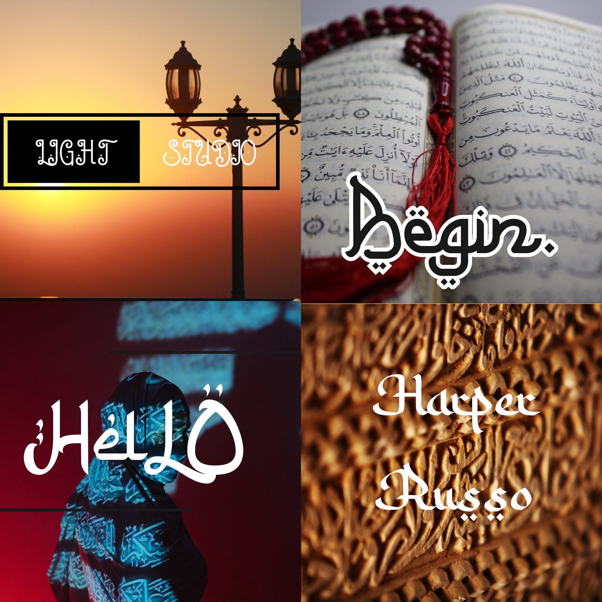 10 Arabic Font Bundle Canva Fonts, Circuit Fonts, Procreate Fonts ...