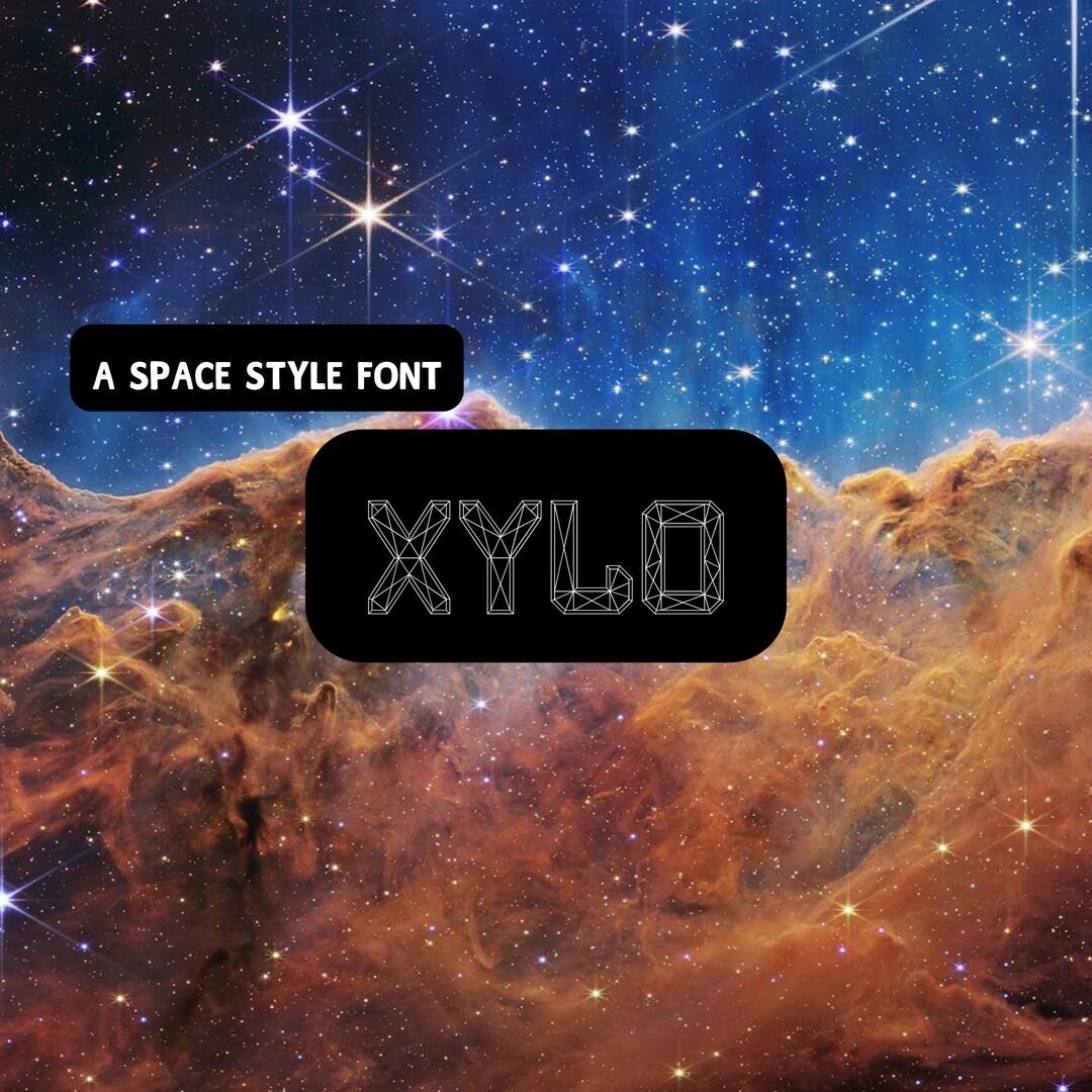 XYLO Font, Space Font, Canva Font, Cricut Font, Procreate Font ...