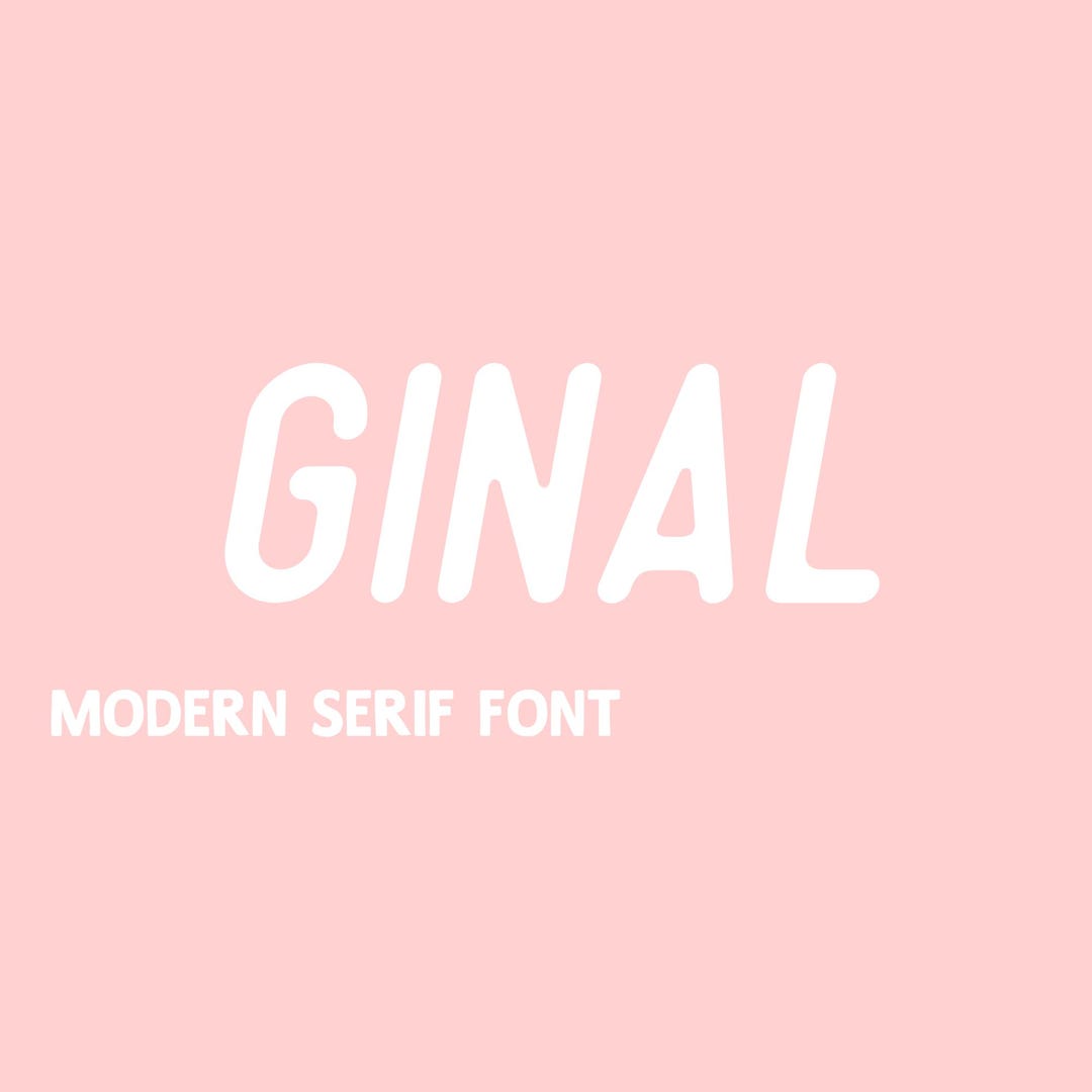 Ginal Modern Serif Font, Canva Font, Circuit Font, Procreate Font ...