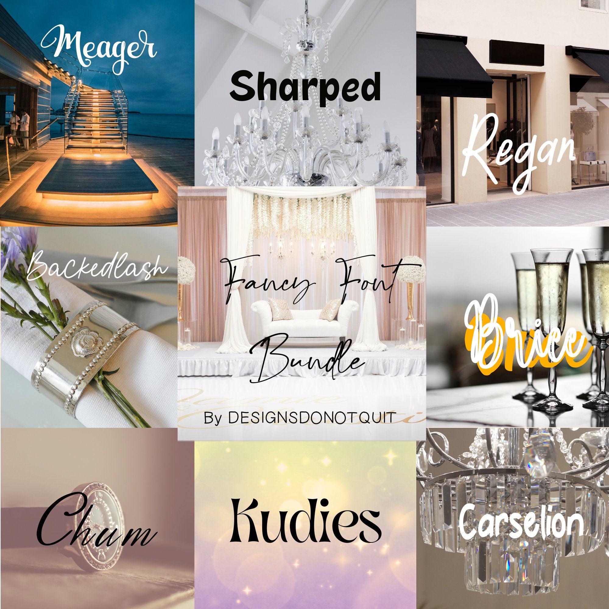 10 Fancy Font Bundle Canva Fonts, Circuit Fonts, Procreate Fonts ...