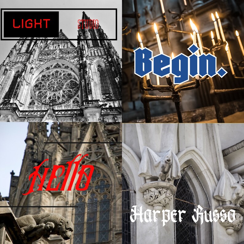 10 Gothic Font Bundle Canva Fonts Circuit Fonts Procreate - Etsy